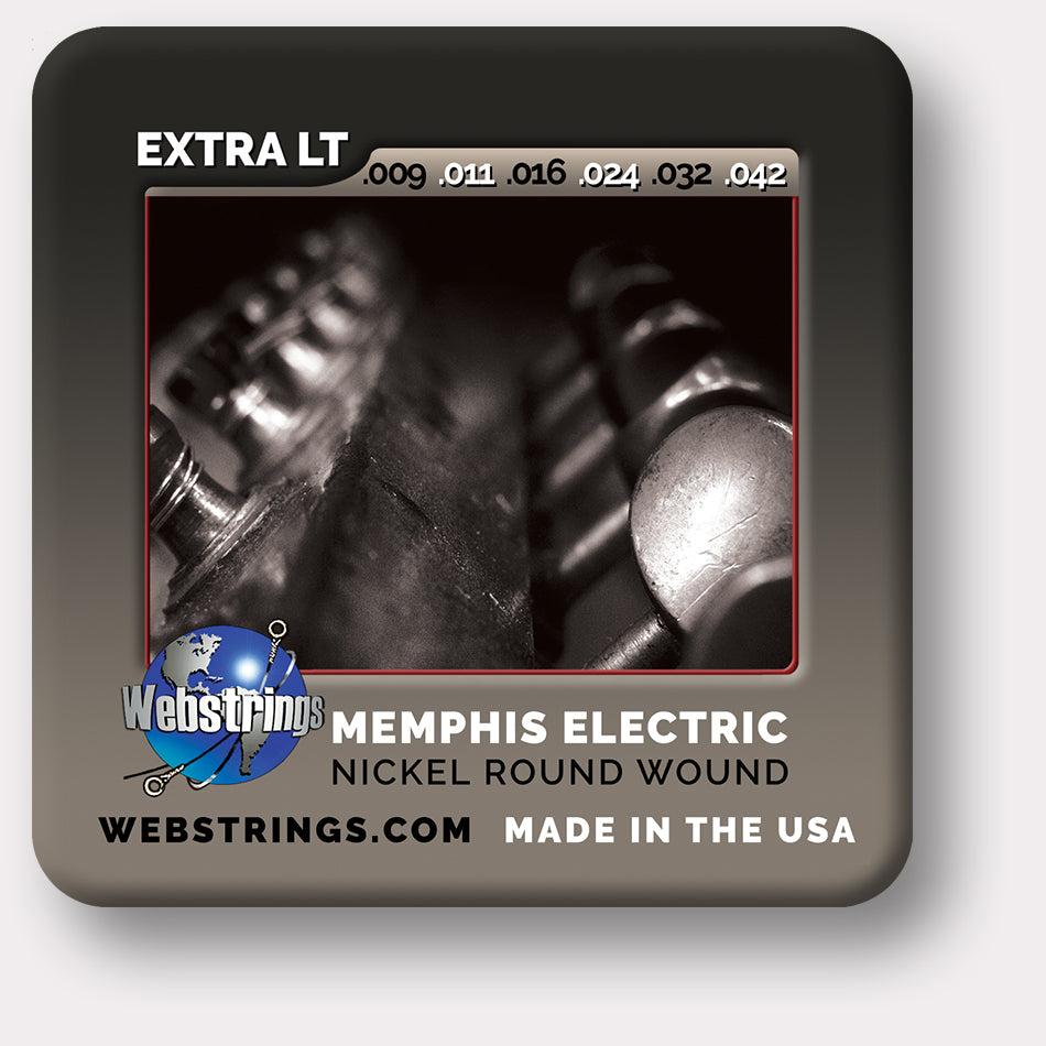 ELECTRIC GUITAR STRINGS MEMPHIS ELECTRIC NICKEL PLATED STEEL 6 STRING ...