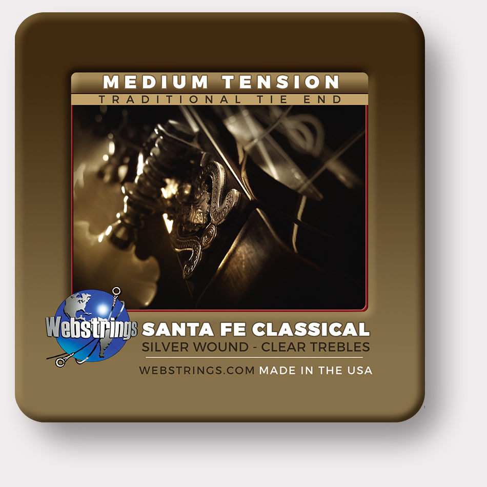 SANTA FE CLASSICAL - SILVER WOUND - CLEAR TREBLES - TIE END ...