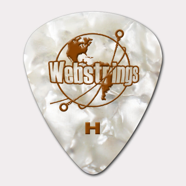 GUITAR PICKS - STANDARD CELLULOID - WHITE – WEBSTRINGS.COM